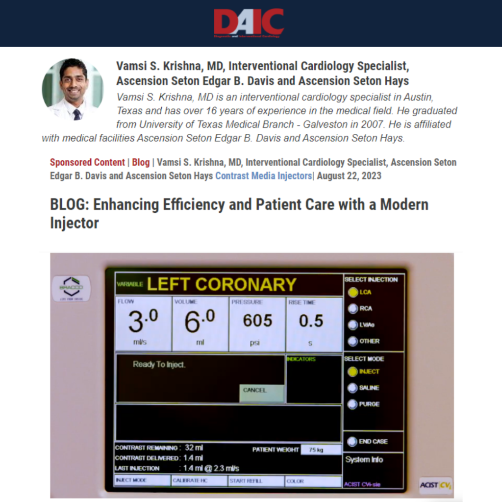 DAIC Blog: Enhancing Efficiency and Patient Care with a Modern Injector ...